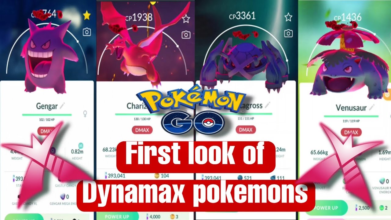 First ever dynamax pokemons in pokemon go - YouTube