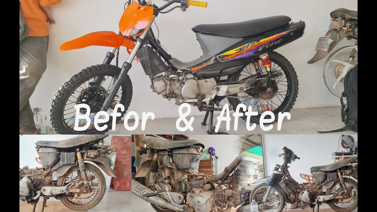 Before & After we fix the Old Motor become like this #motorcycle # FYP ...