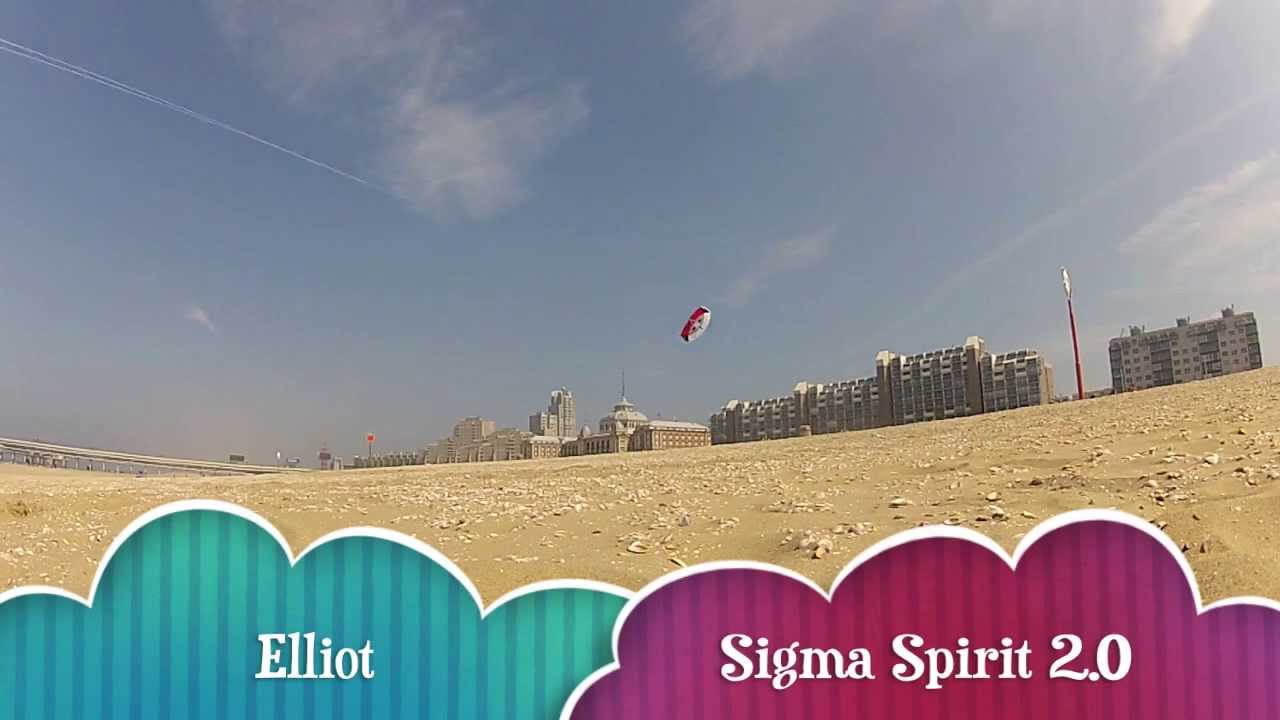 Elliot Sigma Spirit 2.0 Power Kiten Scheveningen Kite Supply - YouTube
