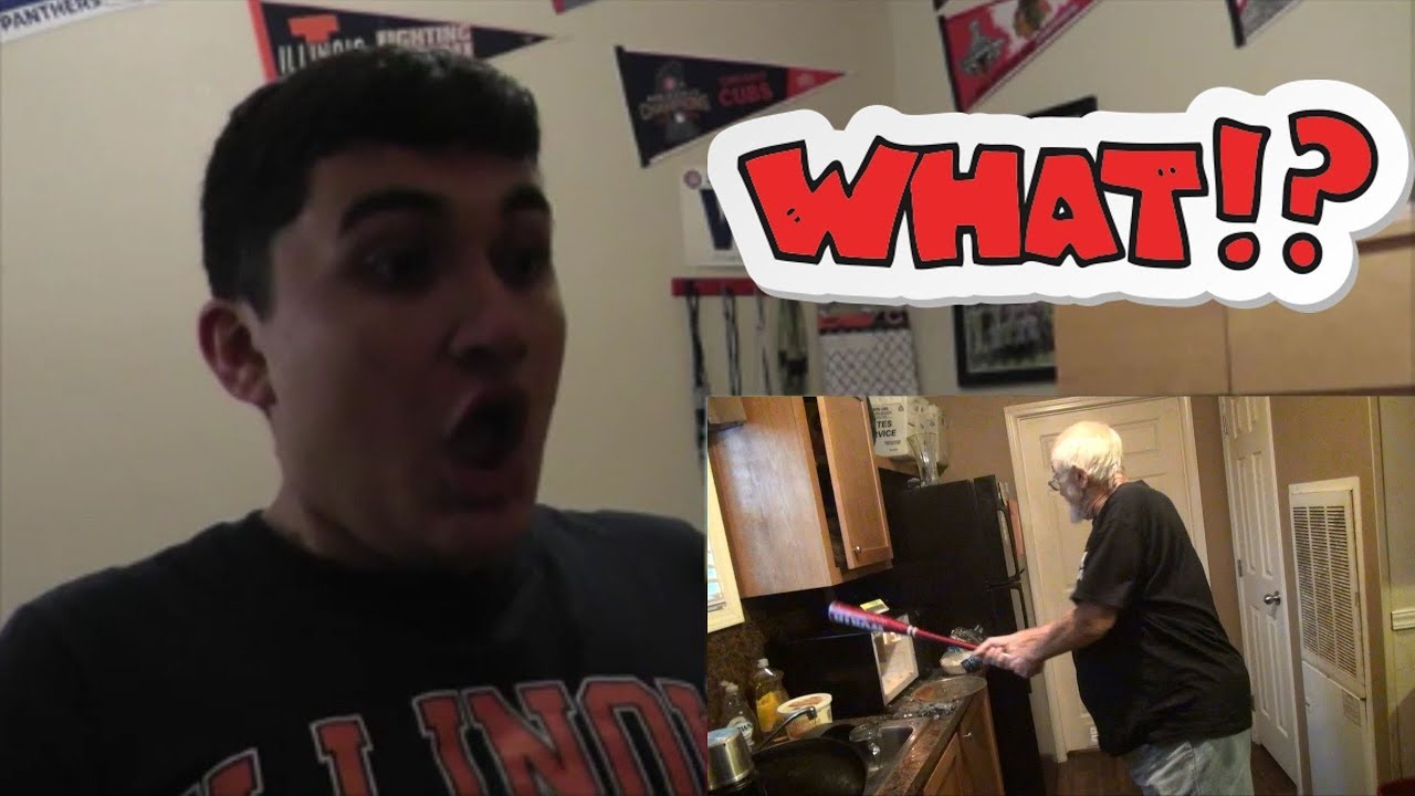 ANGRY GRANDPA DESTROYS MICROWAVE! - REACTION - YouTube