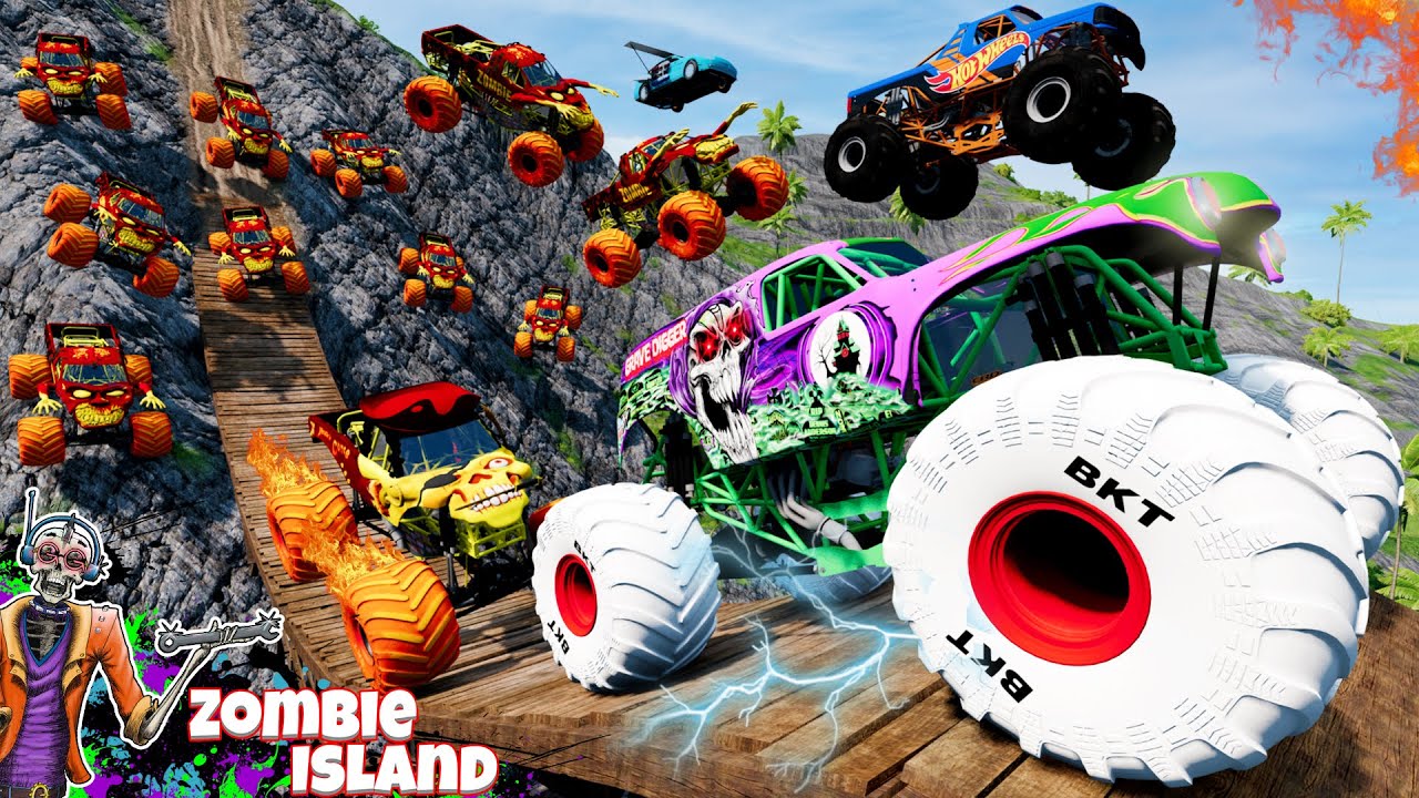 Monster Jam INSANE Zombie Island Adventure #58 | BeamNG Drive Portal ...