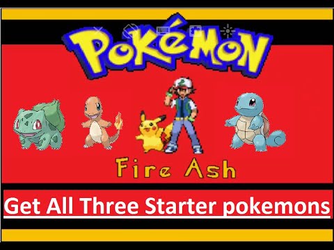 Where to find All three starters || Pokemon Fire Ash || How to get ...