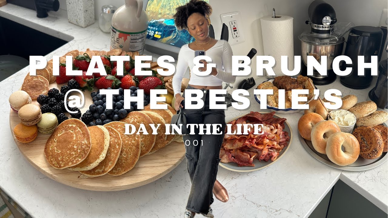 Day in the life | Morning Pilates & Brunch with friends - YouTube
