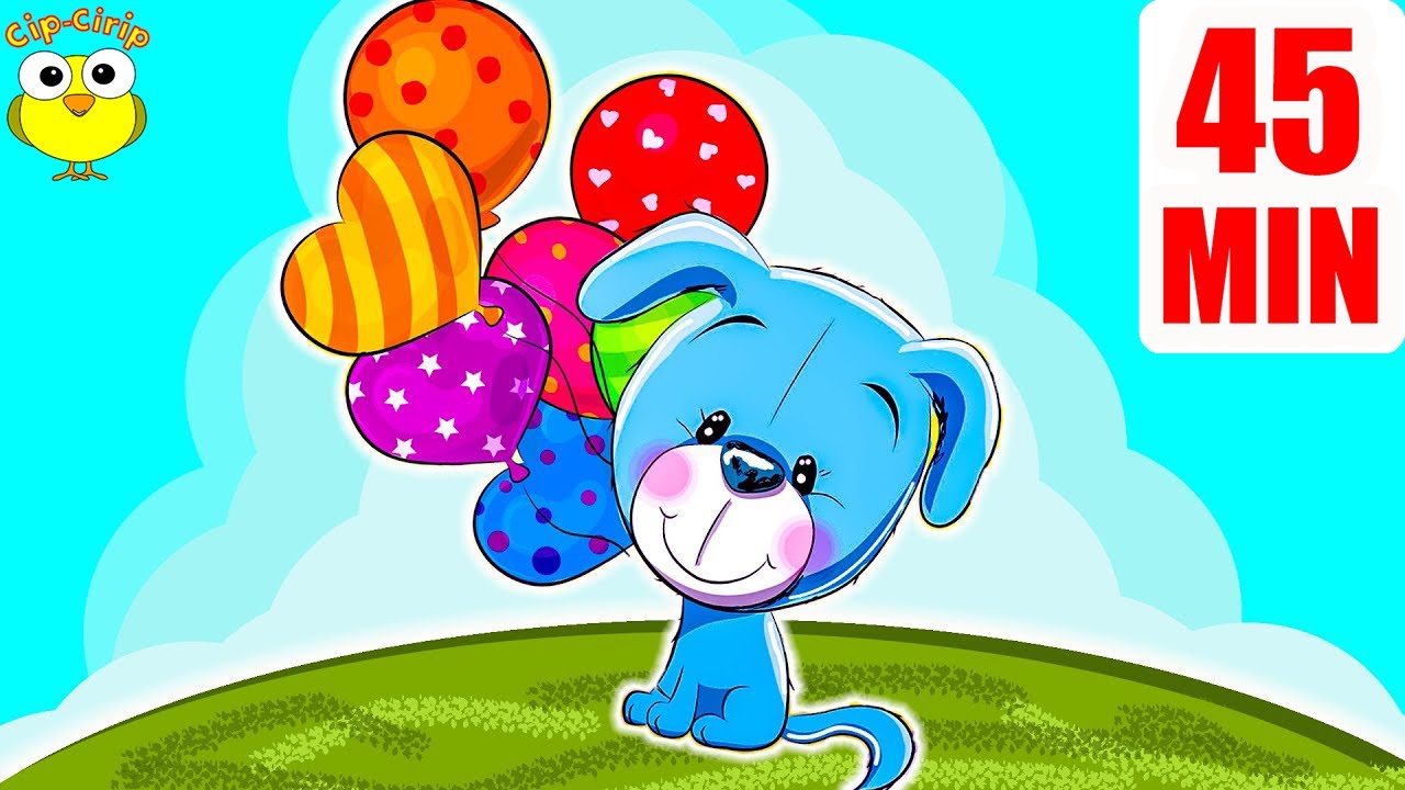 Multe-multe baloane colorate si Grivei cu ele - Cantece pentru copii ...