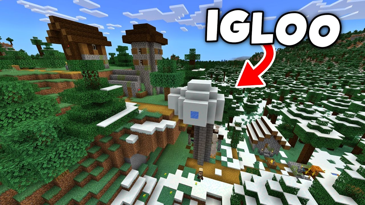Perfect Winter Seed for Minecraft Pocket Edition - VILLAGE & IGLOO ️ ...
