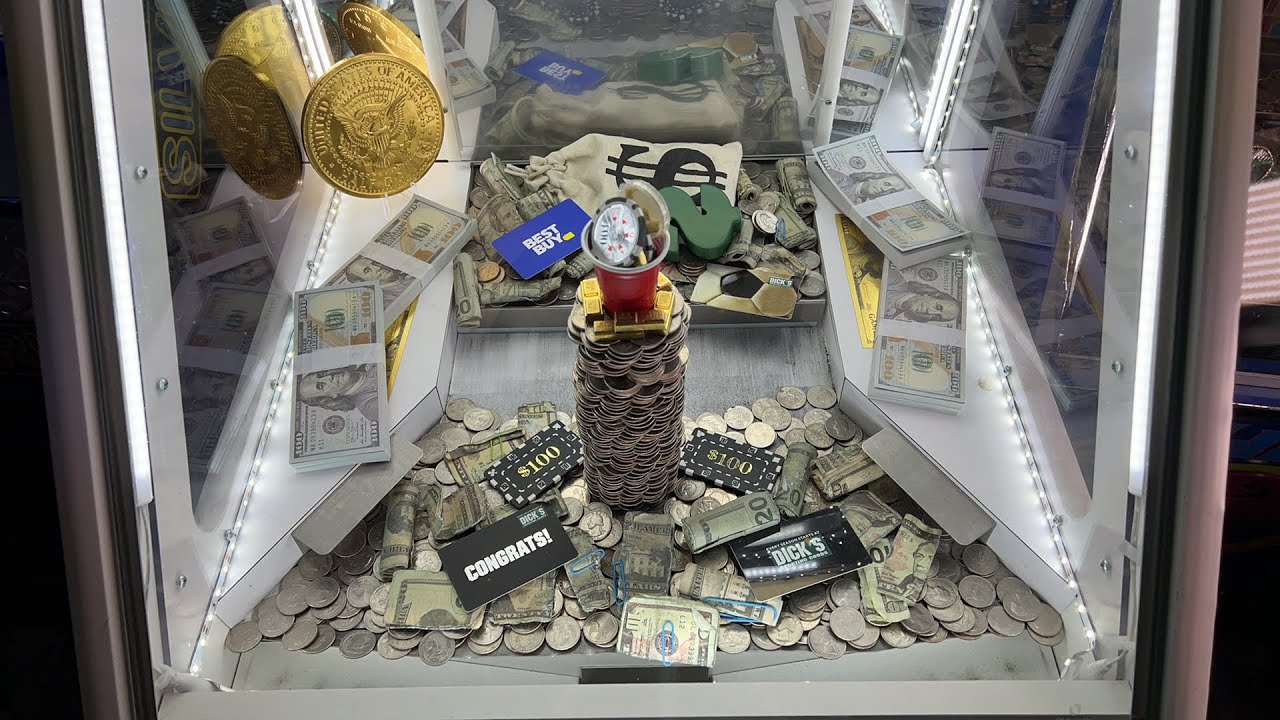 Can We Get This Coin Tower To Fall?? Coin Pusher LIVE - YouTube