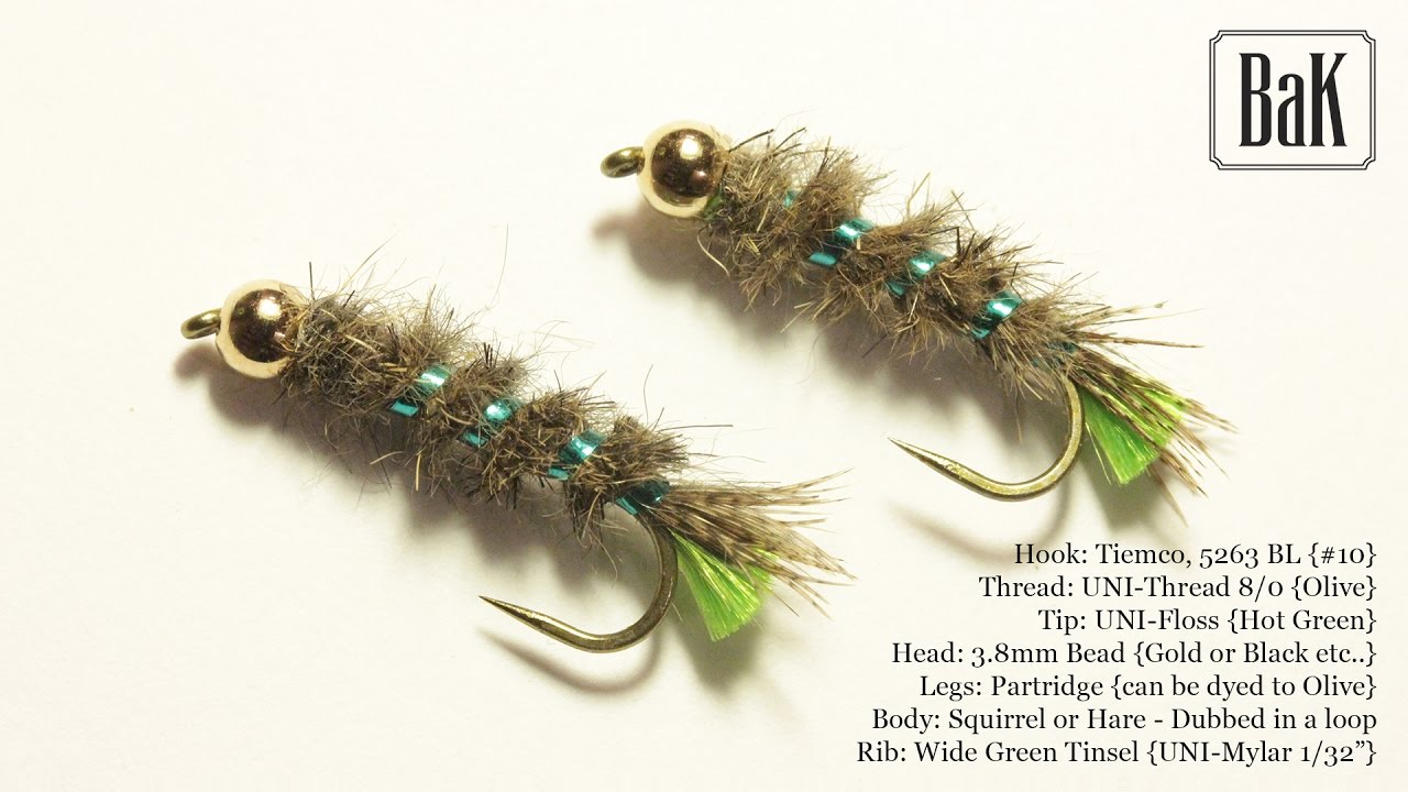 Tying "Peeping Caddis" - Cased Green (Nymphs) by BK - YouTube