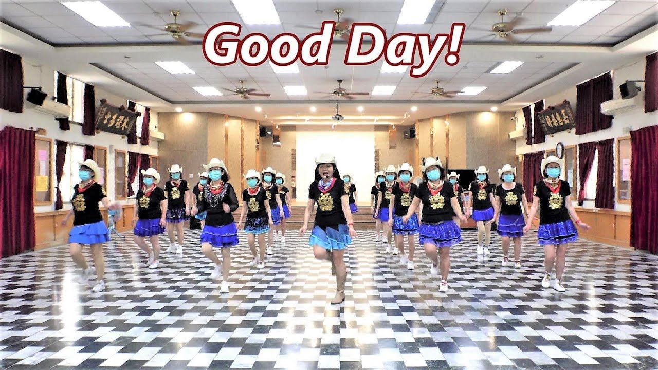Good Day!│Line Dance by Pat Potter (USA)│Demo & Walk Through║好日子!│排舞 ...