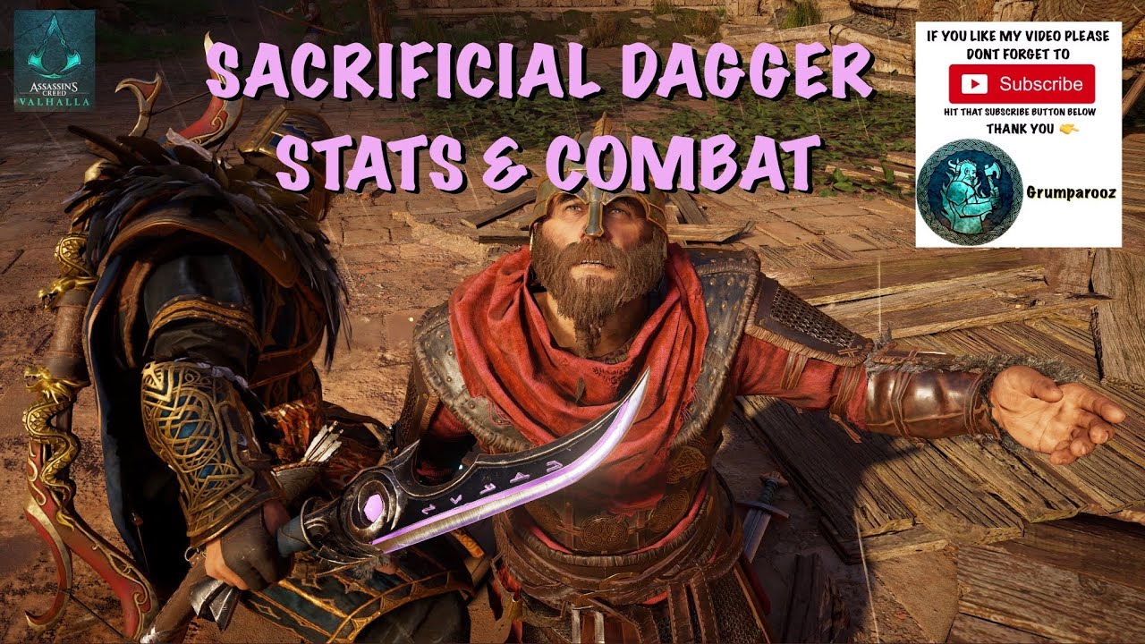 SACRIFICIAL DAGGER STATS and COMBAT ACTION in ASSASSINS CREED VALHALLA ...