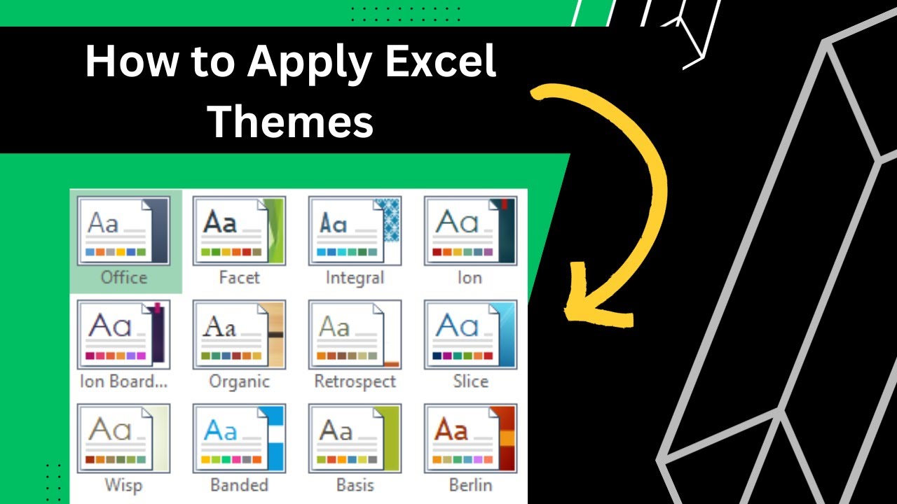 How To Apply Unique Excel Themes To A Workbook - YouTube