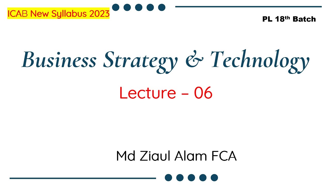 BST Lecture 06 Md Ziaul Alam FCA ICAB PL New Syllabus 08 April 2025 ...