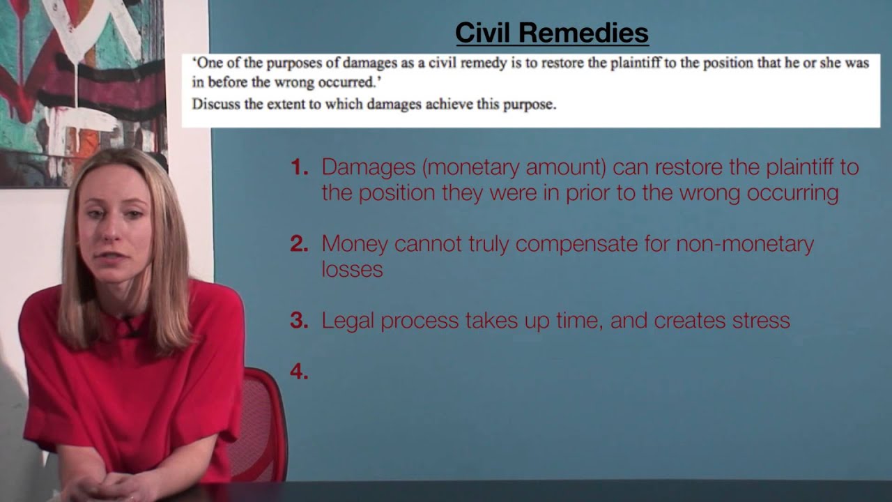 VCE Legal Studies - Civil Remedies - YouTube