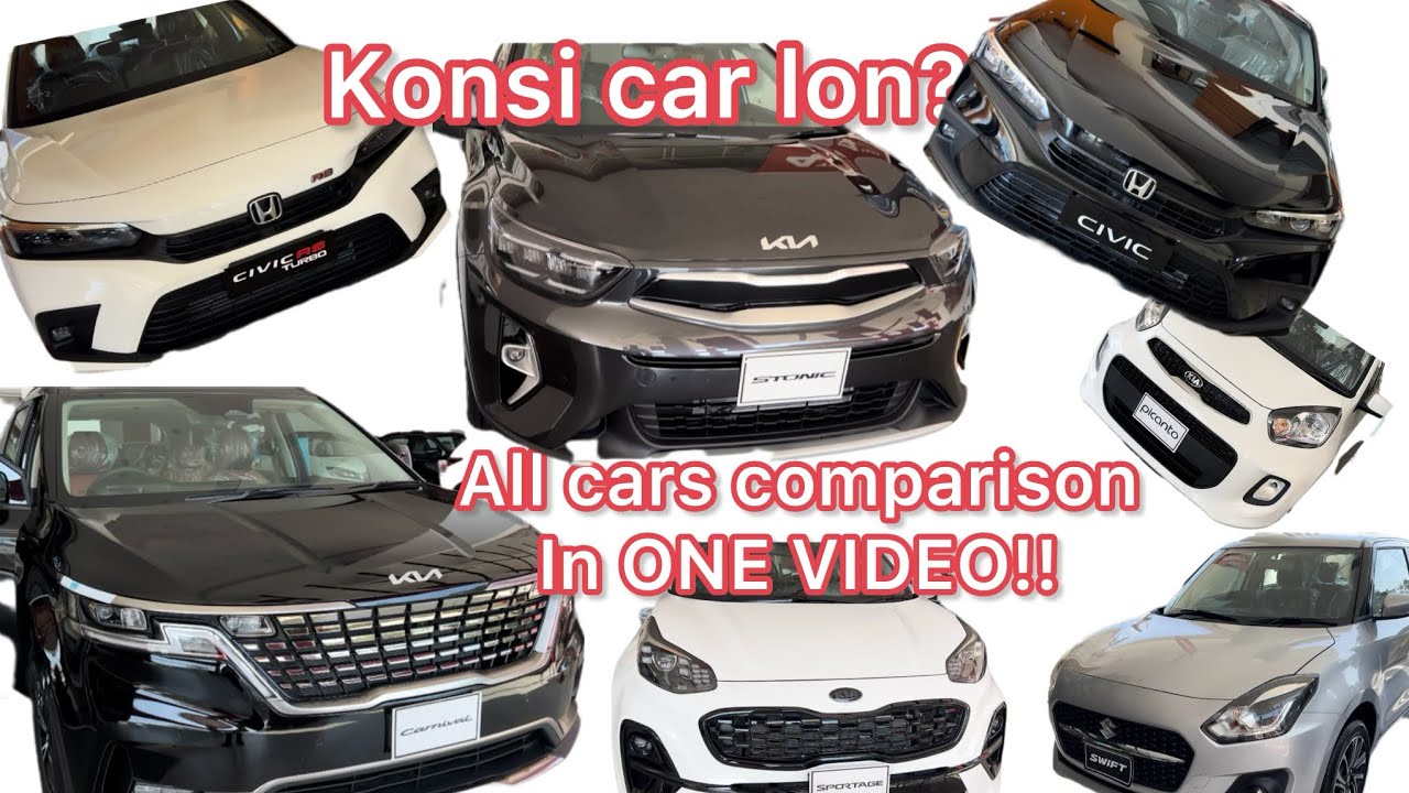 Konsi car lon?? All cars comparison in one video | #kia #honda #toyota ...