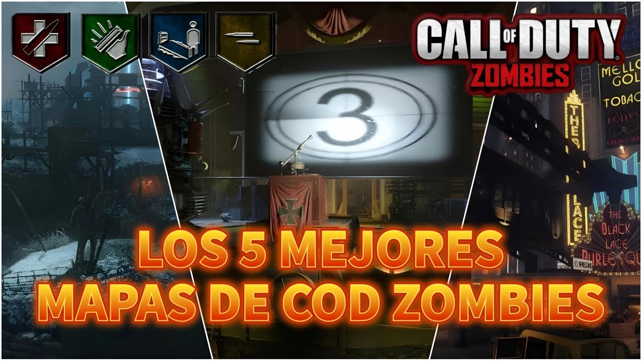 "Top 5 Mejores Mapas" De Call of Duty Zombies - YouTube