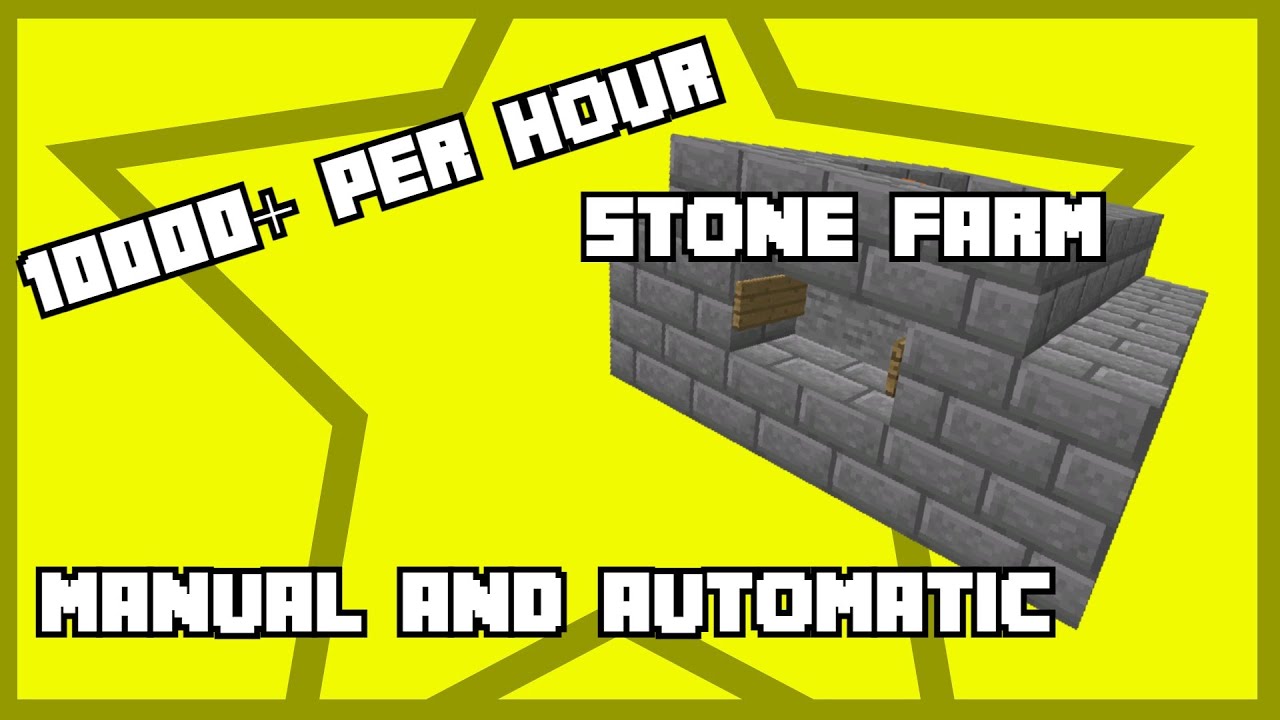 Easy Stone Generator! 10000+ Stone Per Hour! Java Edition - YouTube