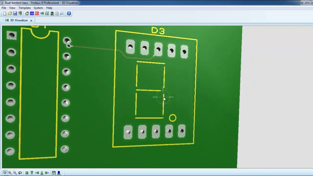 CaRa membuat PCB layout dari skema counter up dan down secara otomatis ...
