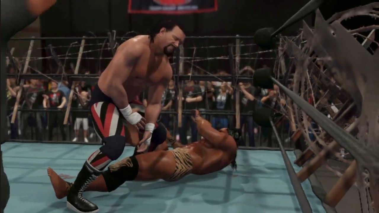 Terry Funk vs Jimmy Snuka. Barbwire Match. ECW. WWE 2K24 - YouTube