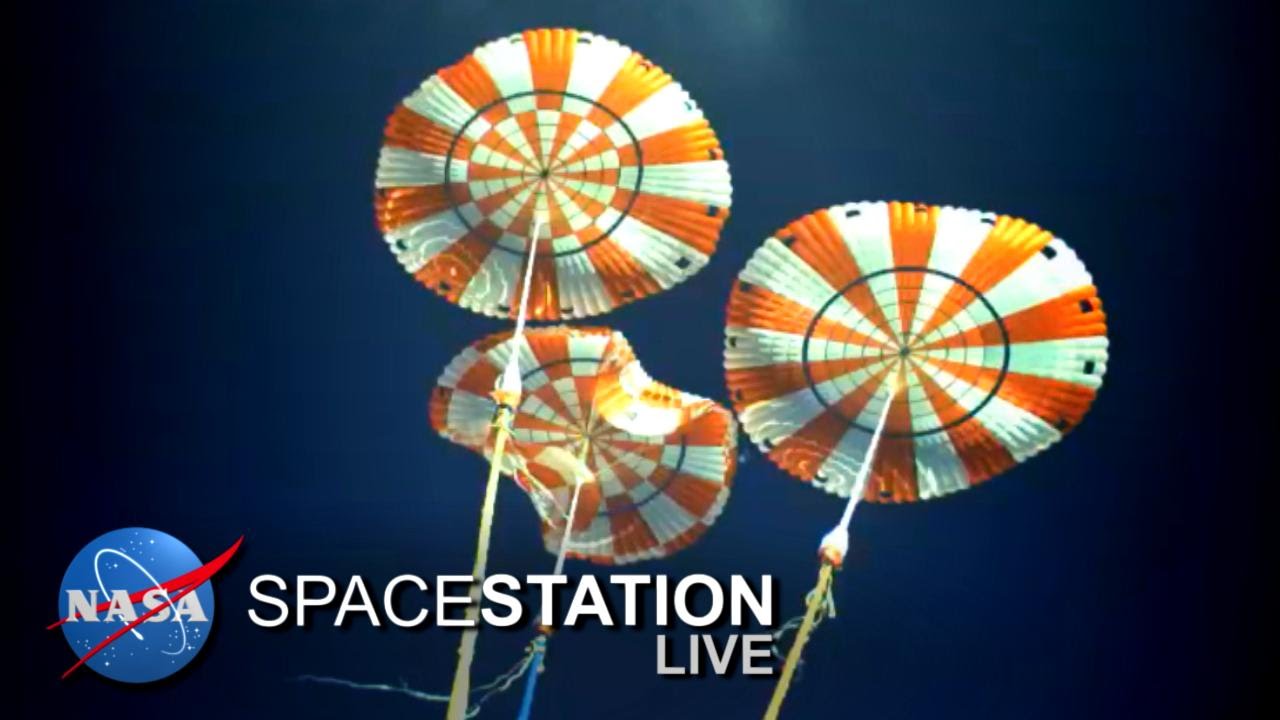 Space Station Live: Orion Parachutes Ready for the Test - YouTube