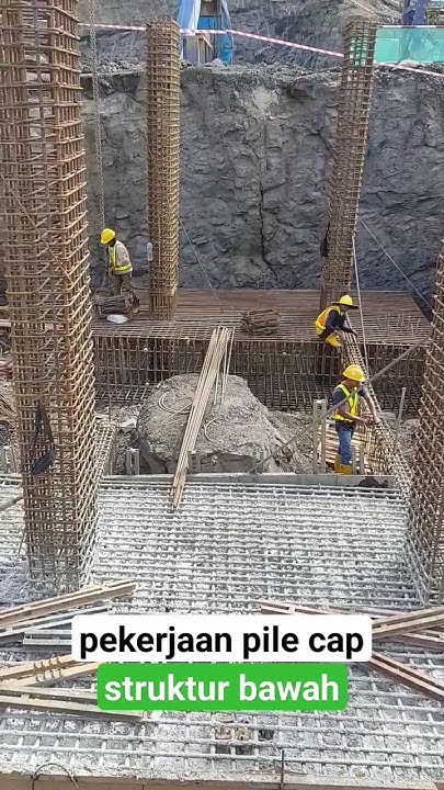 pekerjaan pile cap struktur bawah #duniakonstruksi #tekniksipil - YouTube