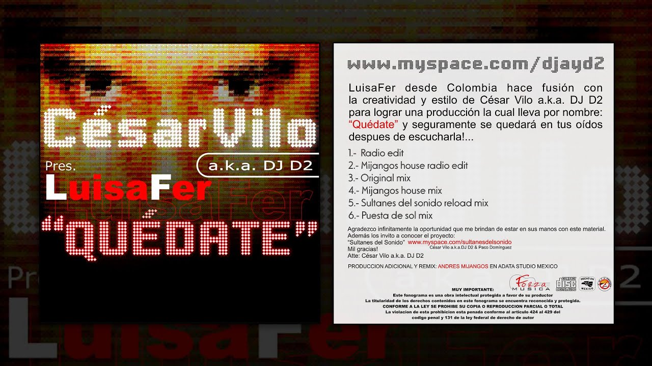 Cesar Vilo Pres LuisaFer - Quédate (Documental) - YouTube