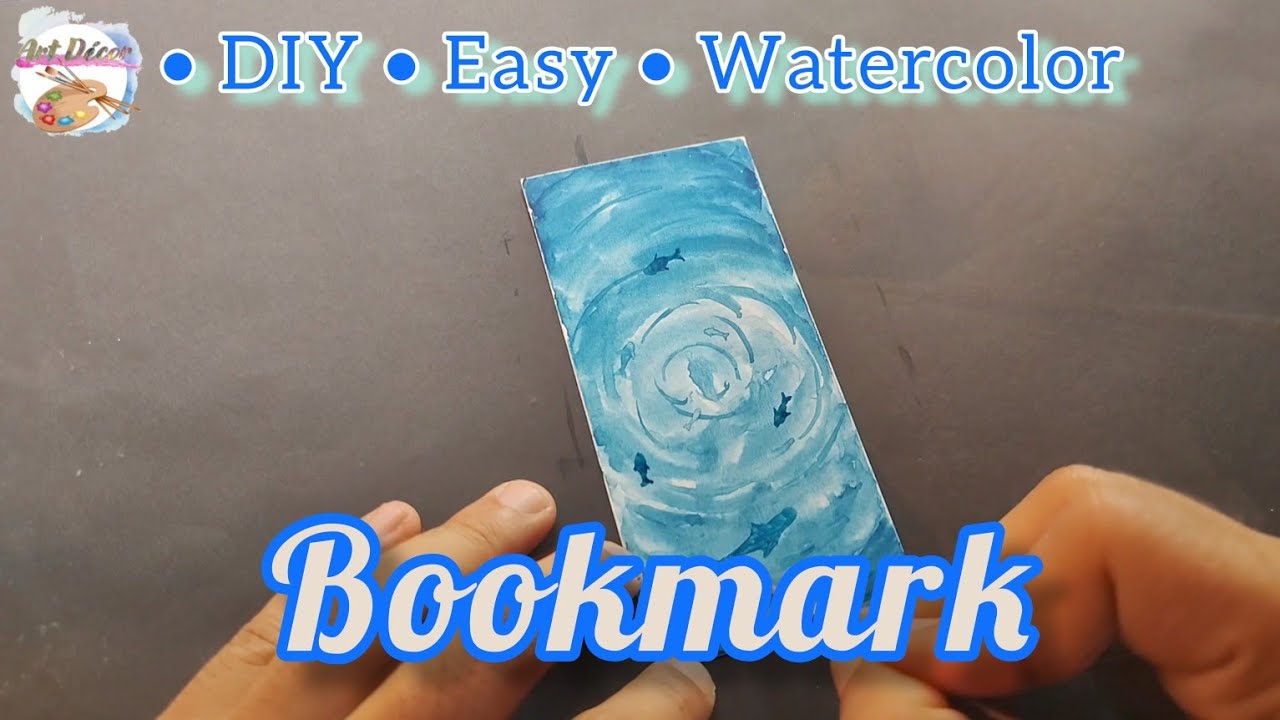 Underwater Bookmark | 5-minute DIY Craft | Watercolor painting - YouTube