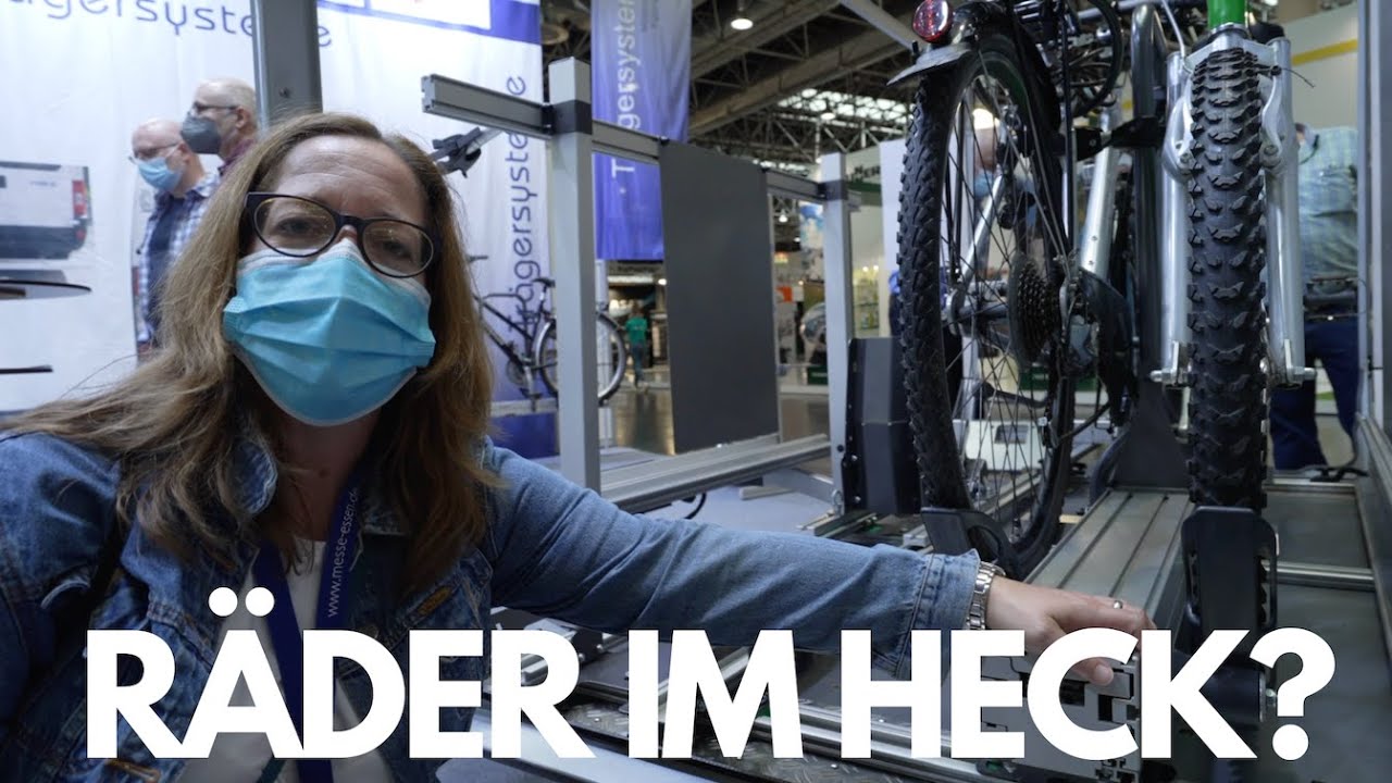 Fahrradträger für die Heckgarage - MESSEÜBERSICHT - Caravan Salon Düsseldorf 2021 - YouTube