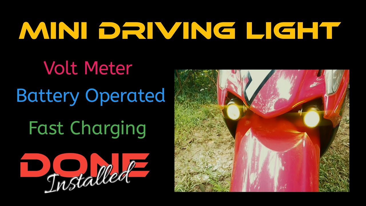MINI DRIVING LIGHT DONE INSTALLED - YouTube