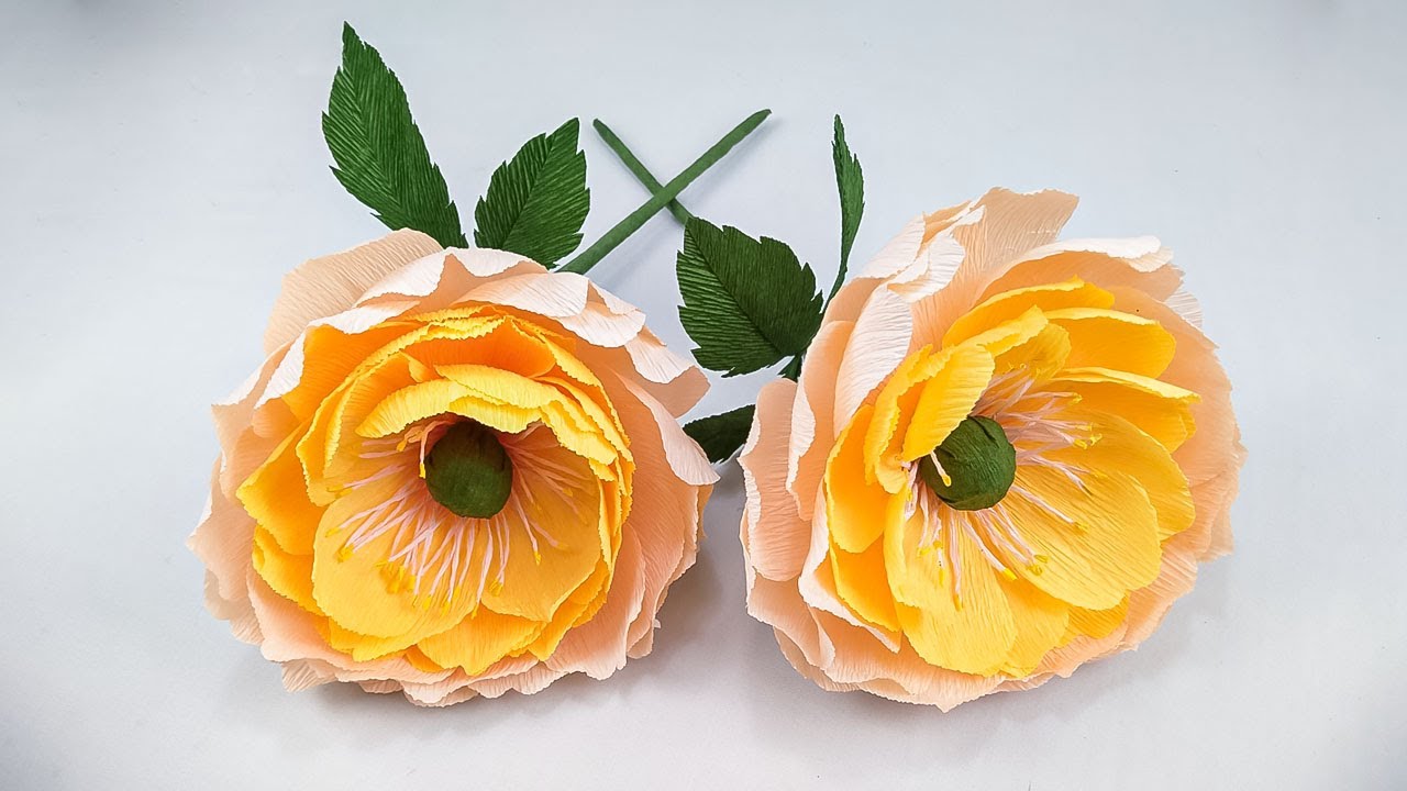 Peony Paper Flower Making | Paper Flowers - YouTube