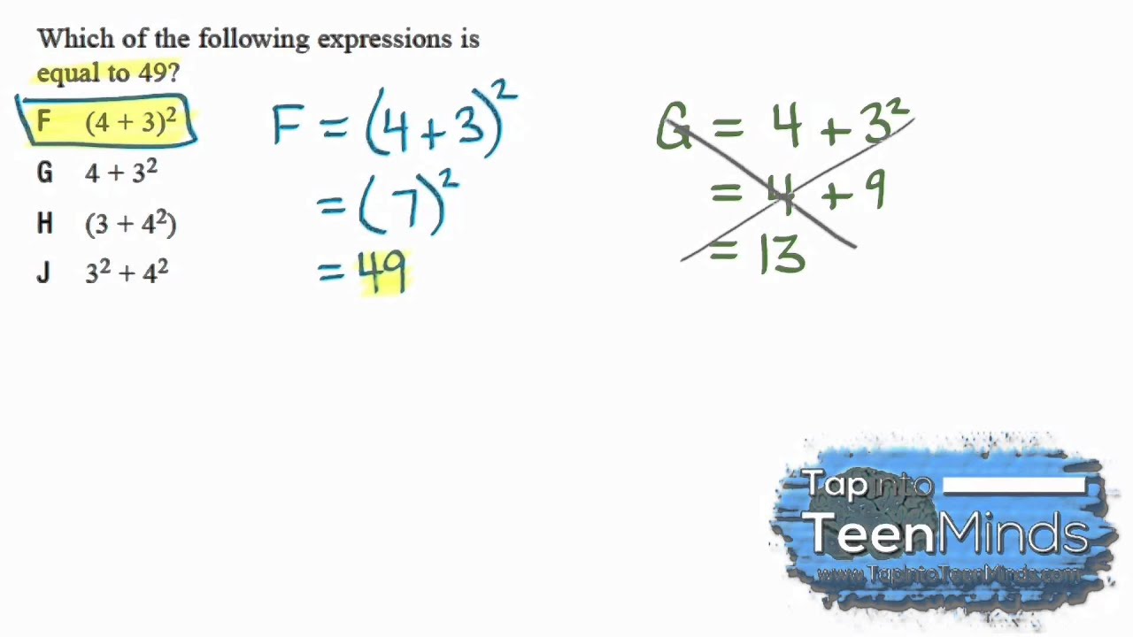 Evaluate An Expression of Integers Using Order of Operations | Number Sense - YouTube