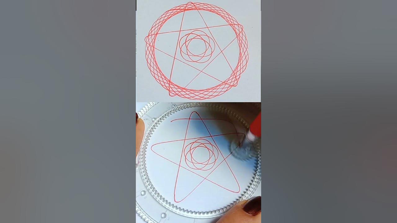 Beautiful Spirograph using Geometric Ruler 😍 #spirograph #shorts # ...