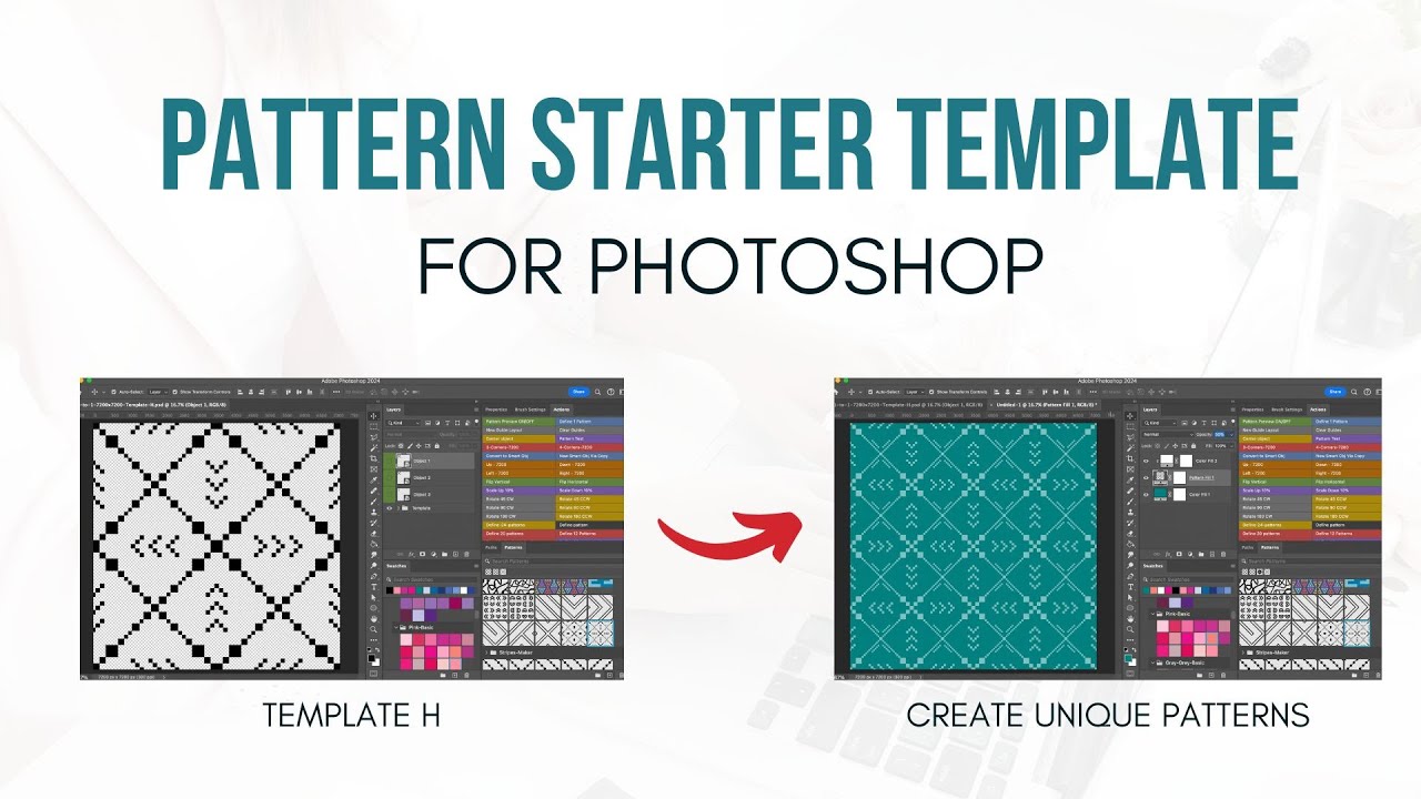 Easily Create Pattern with this Pattern Starter Template H for ...