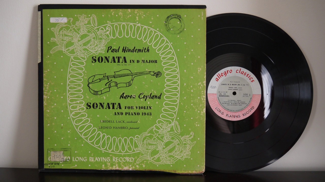Hindemith Violin Sonata in DCopland Sonata for Violin & Piano 1943 ...