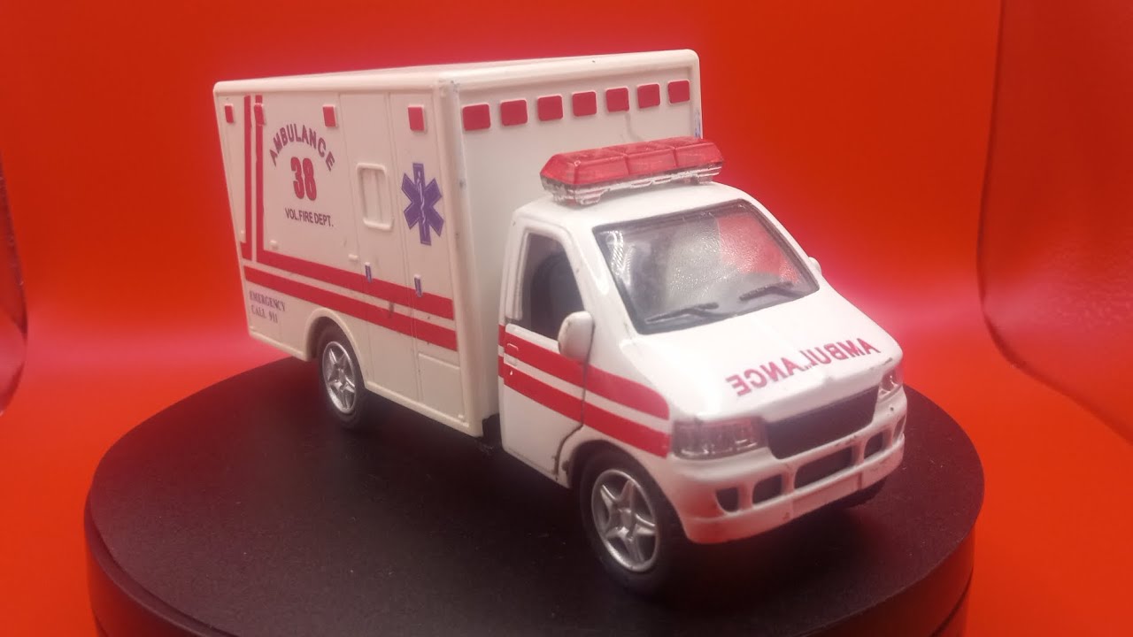 Ambulance Kinsfun Toy Model Diecast Car - YouTube