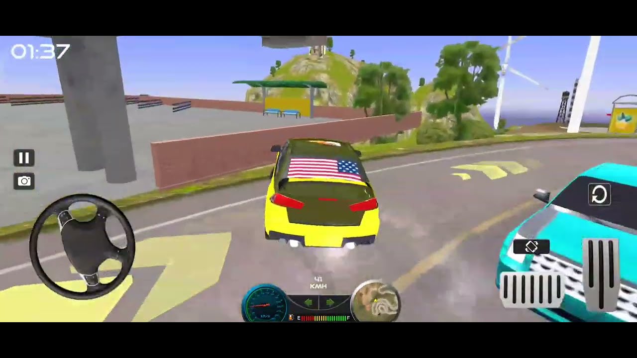 highway car racing game 🚕 texi driving texi in town #game #cargame # ...