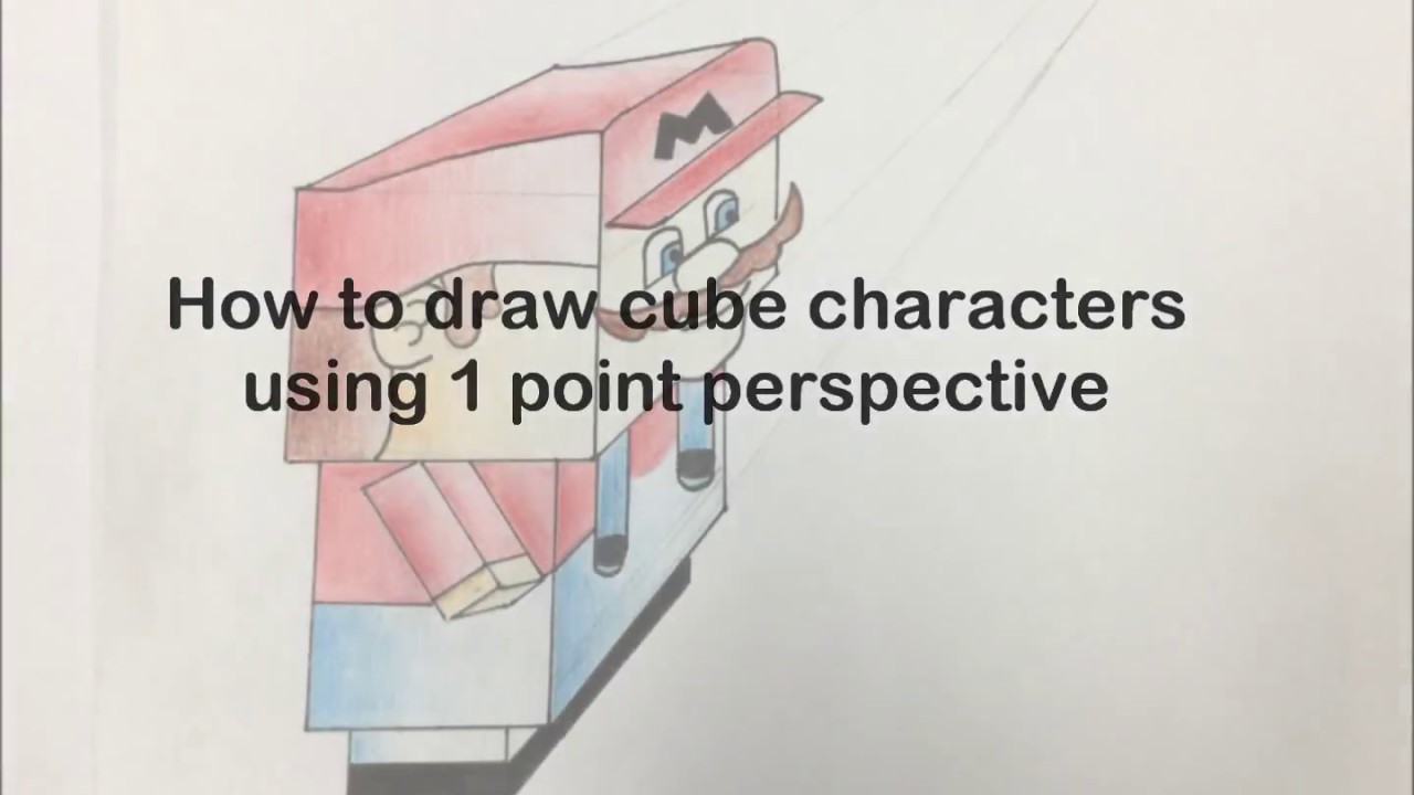 How to draw 1 Point Perspective Characters Tutorial - YouTube
