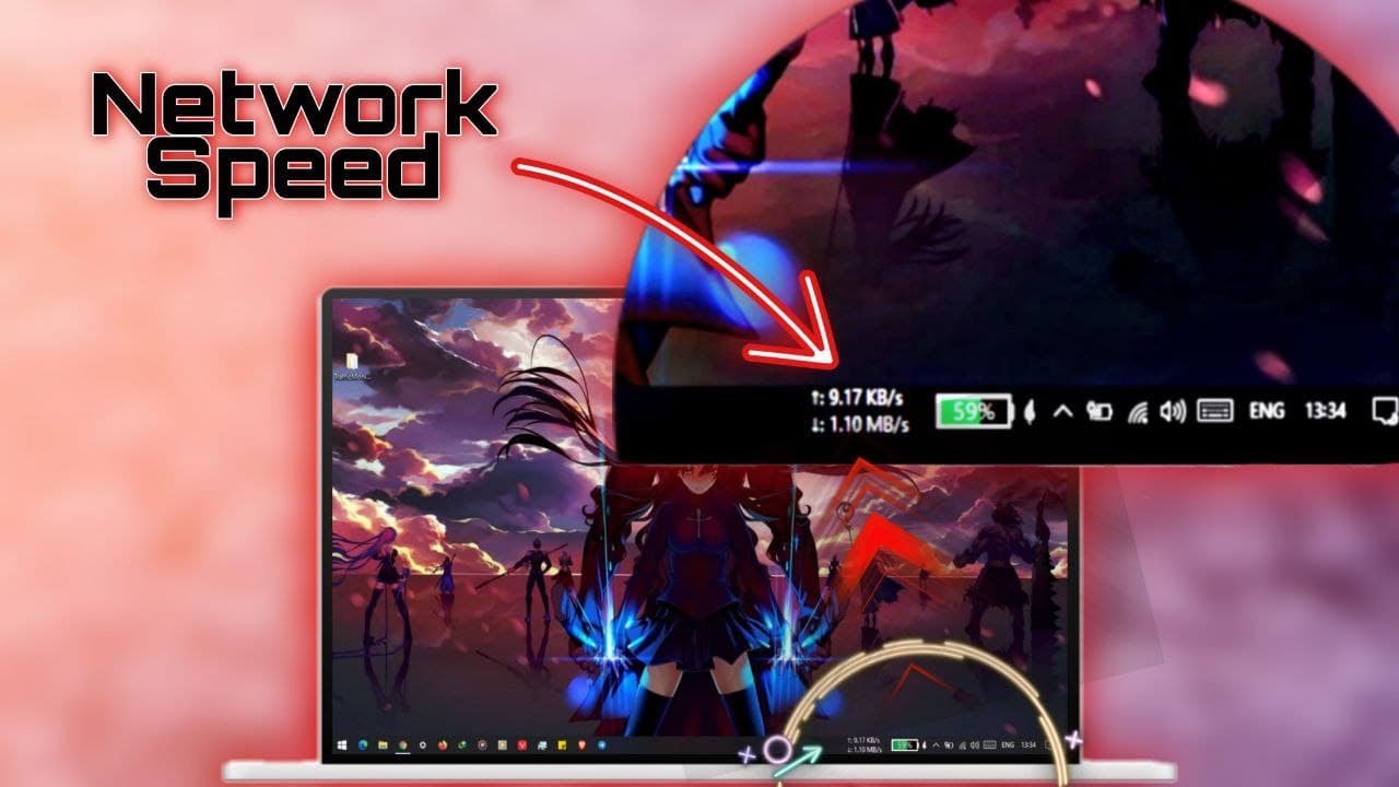 Network/Internet Speed on Taskbar on Windows 10 | PC Laptop Traffic ...