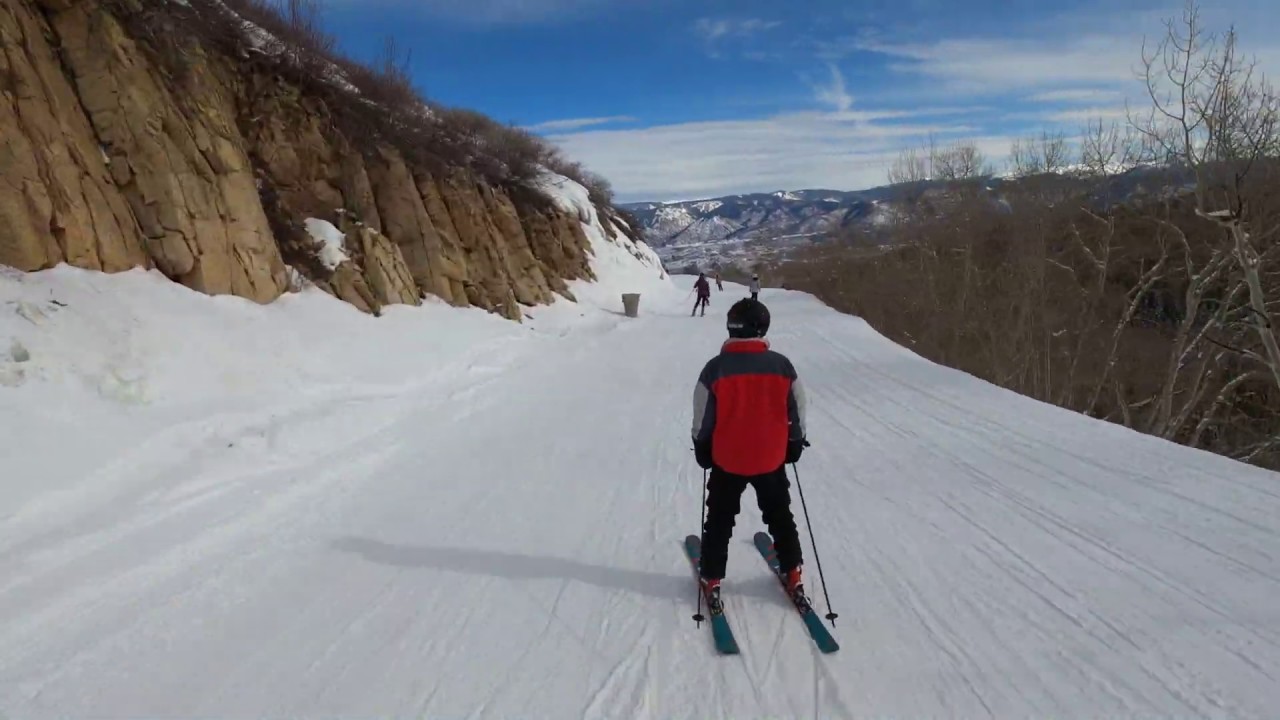 Jake and Byron Udell Skiing down Micks gulley to Dallas Freeway to ...