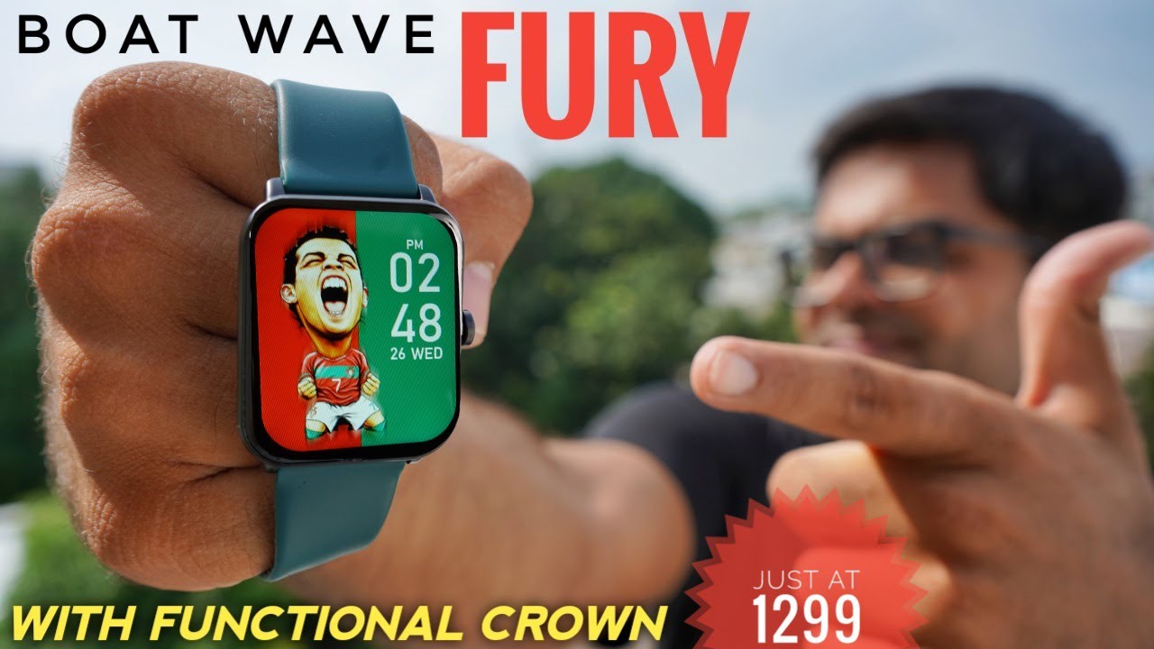 boAt Wave Fury Smartwatch with BIG Display & Functional Crown Just at ...