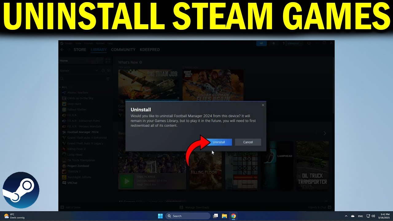 How To Uninstall Steam Games - YouTube