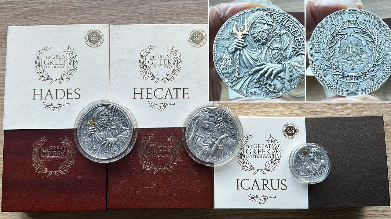 HADES Great Greek Mythology 2 Oz Silver Coin 2000 Francs Cameroon 2025 ...