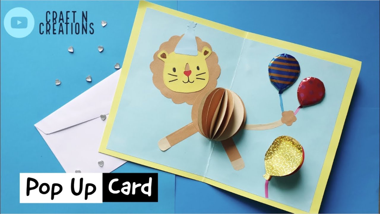 Pop Up LION DIY Card easy card making ideas - YouTube