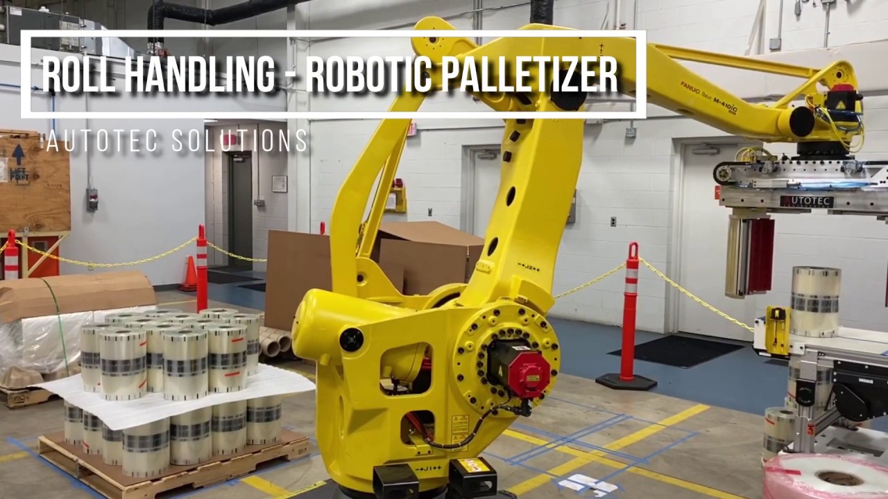 Autotec Solutions | Roll Handling - Robotic Palletizer - YouTube
