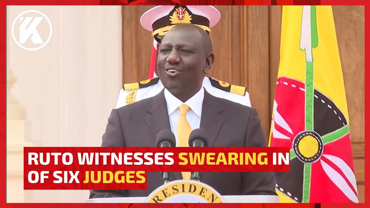 Ruto Witnesses Swearing in of 6 Judges - YouTube