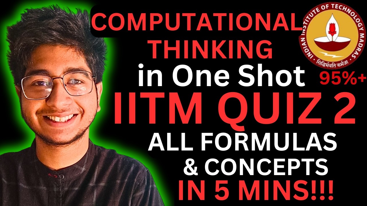 Computational Thinking Quiz 2 in One Shot! Concepts & Formulas Revision ...