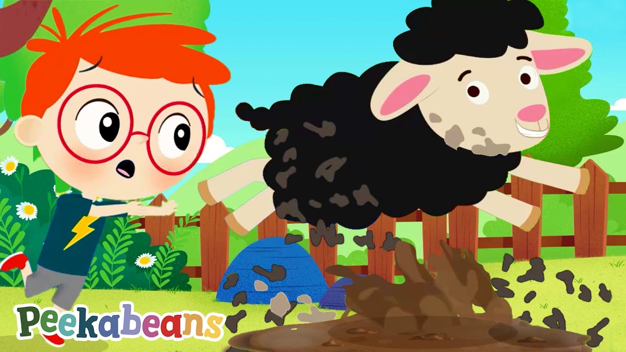 Baa Baa Black Sheep Song (Baby Sheep Version) | Peekabeans #kidssongs ...