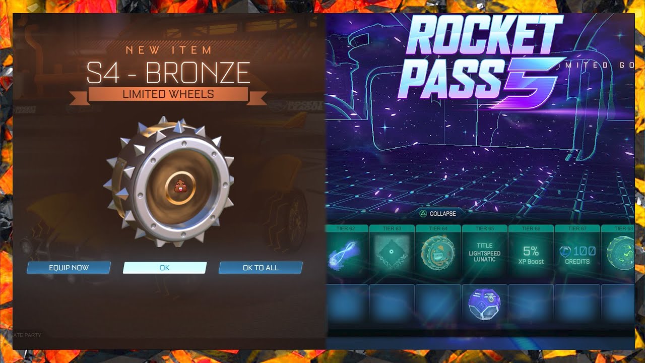 ROCKET PASS 5 AND SEASON 4 REWARDS - YouTube