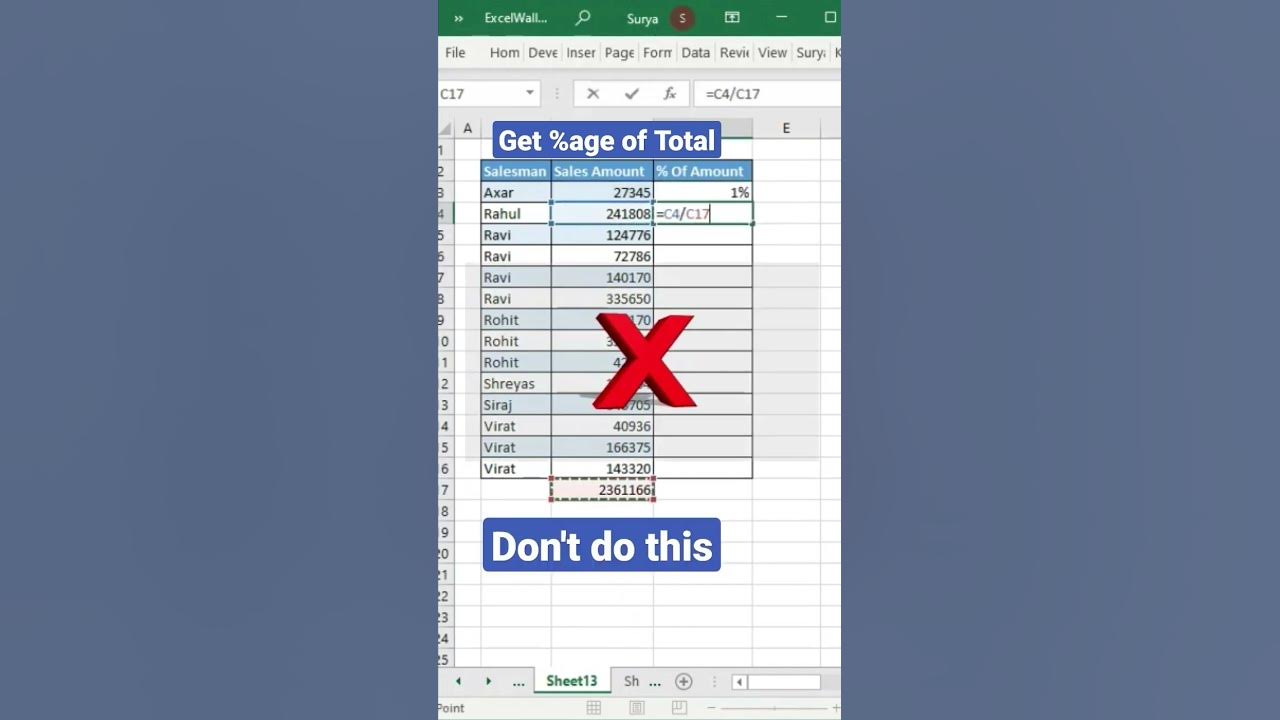 Excel Exceltutorial Exceltips Msexcel Exceltrick Exceltrick Office365 Youtubeshorts