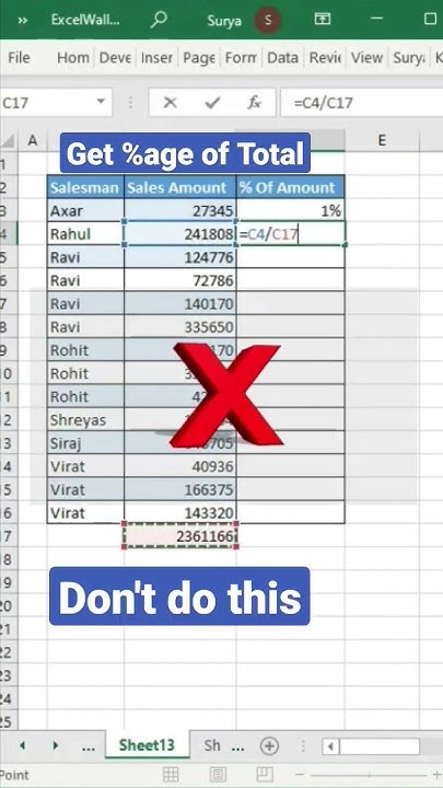 Excel Exceltutorial Exceltips Msexcel Exceltrick Exceltrick Office365 Youtubeshorts
