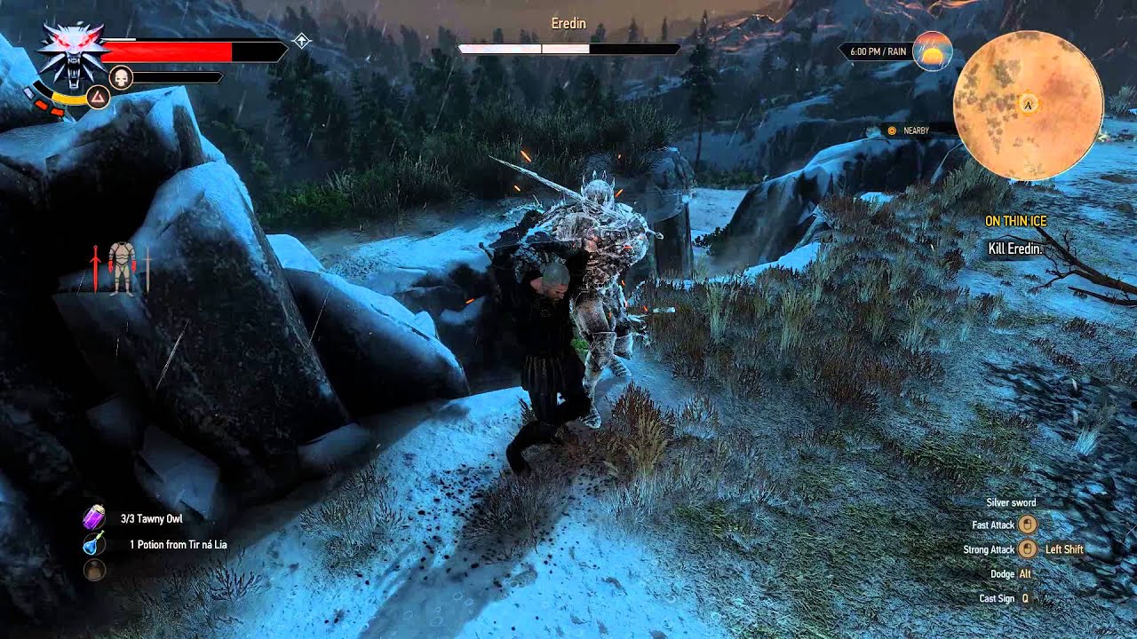Fighting the leader of the wild hunt. - YouTube