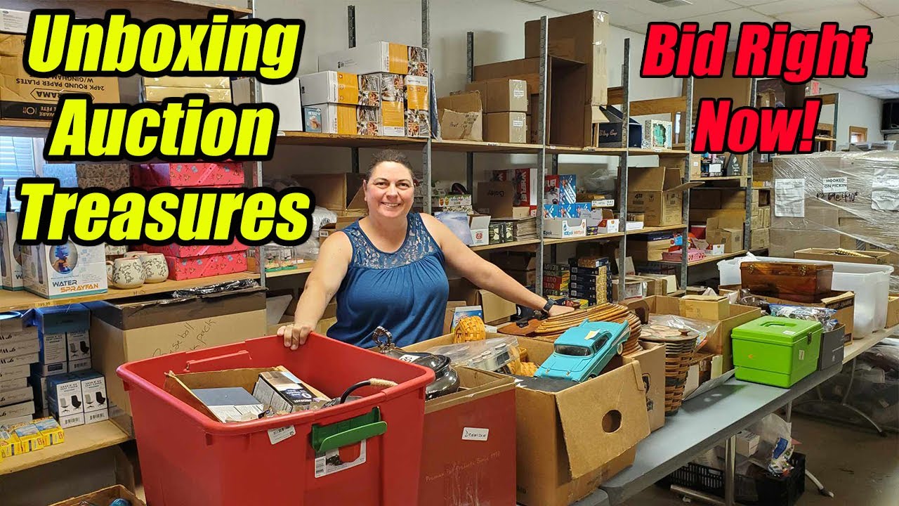 Unboxing Auction Treasures - You can offer silent bids right now ...